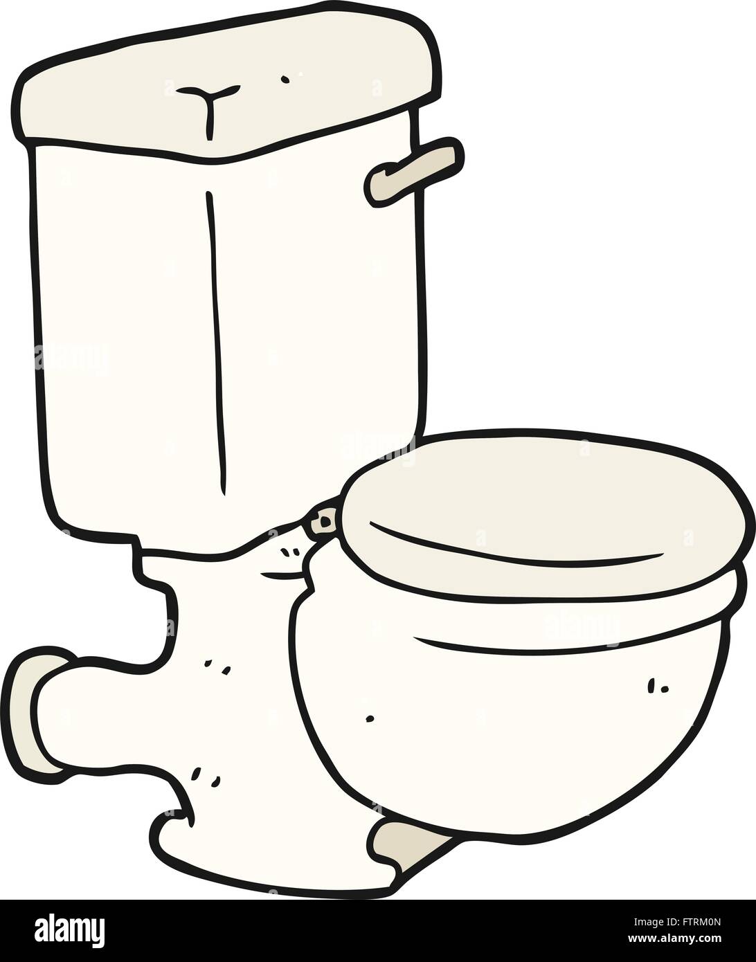 freehand drawn cartoon toilet Stock Vector Image & Art - Alamy