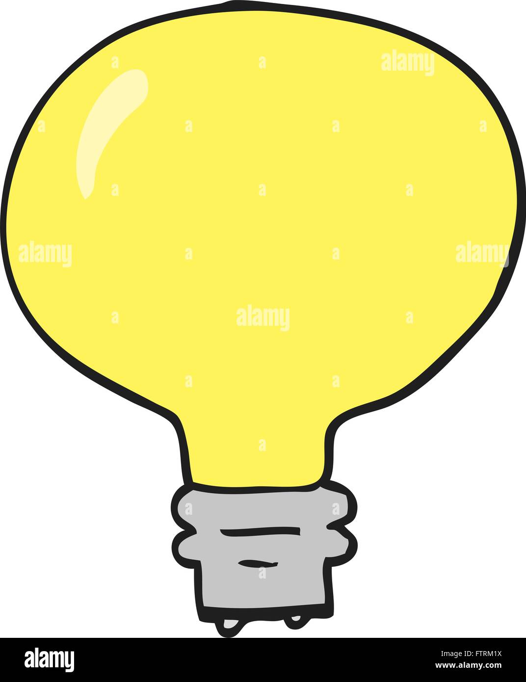 freehand drawn cartoon light bulb Stock Vector Image & Art - Alamy