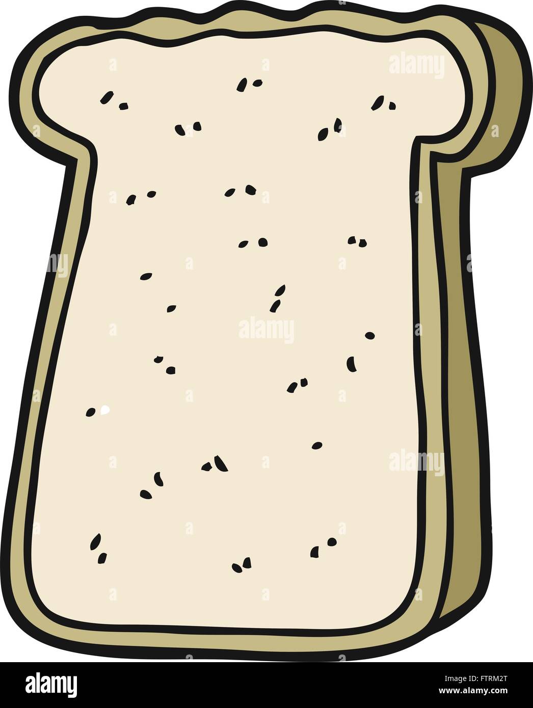 freehand drawn cartoon slice of toast Stock Vector Image & Art - Alamy