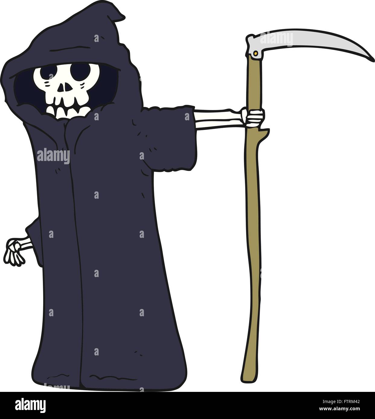 freehand drawn cartoon death Stock Vector Image & Art - Alamy