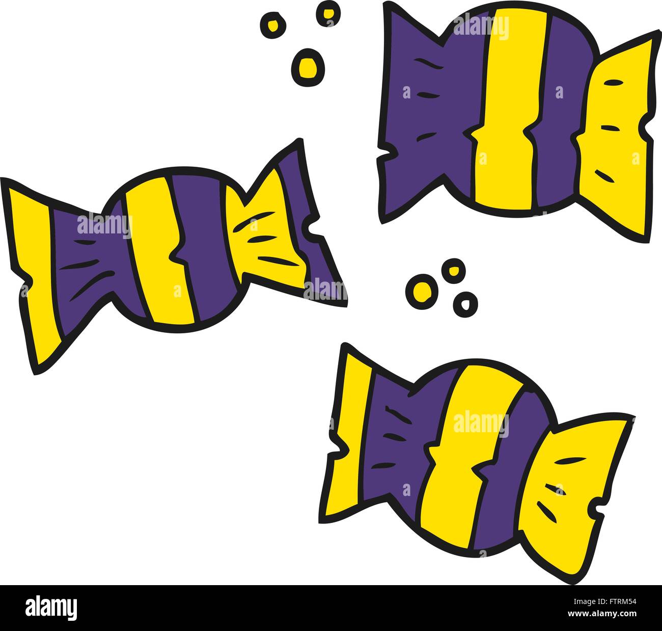 freehand drawn cartoon halloween candy Stock Vector Image & Art - Alamy