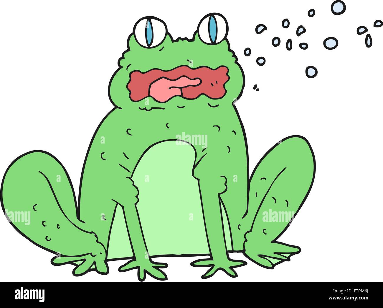 freehand drawn cartoon burping frog Stock Vector Image & Art - Alamy