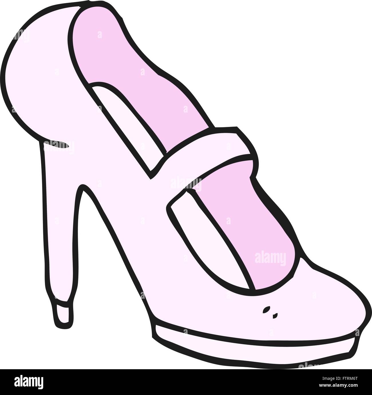 freehand drawn cartoon high heeled shoe Stock Vector Image & Art - Alamy