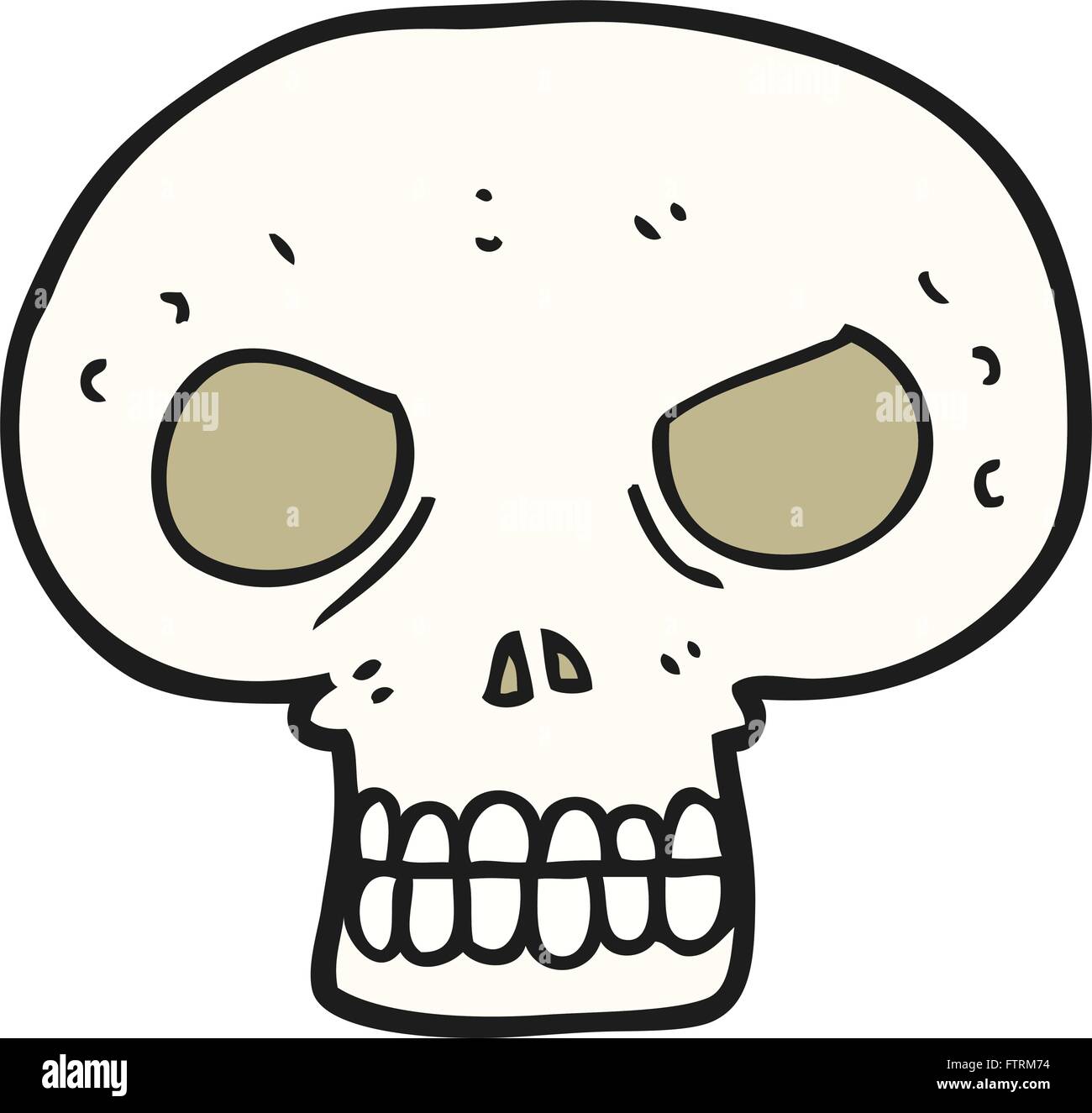 freehand drawn cartoon skull Stock Vector Image & Art - Alamy