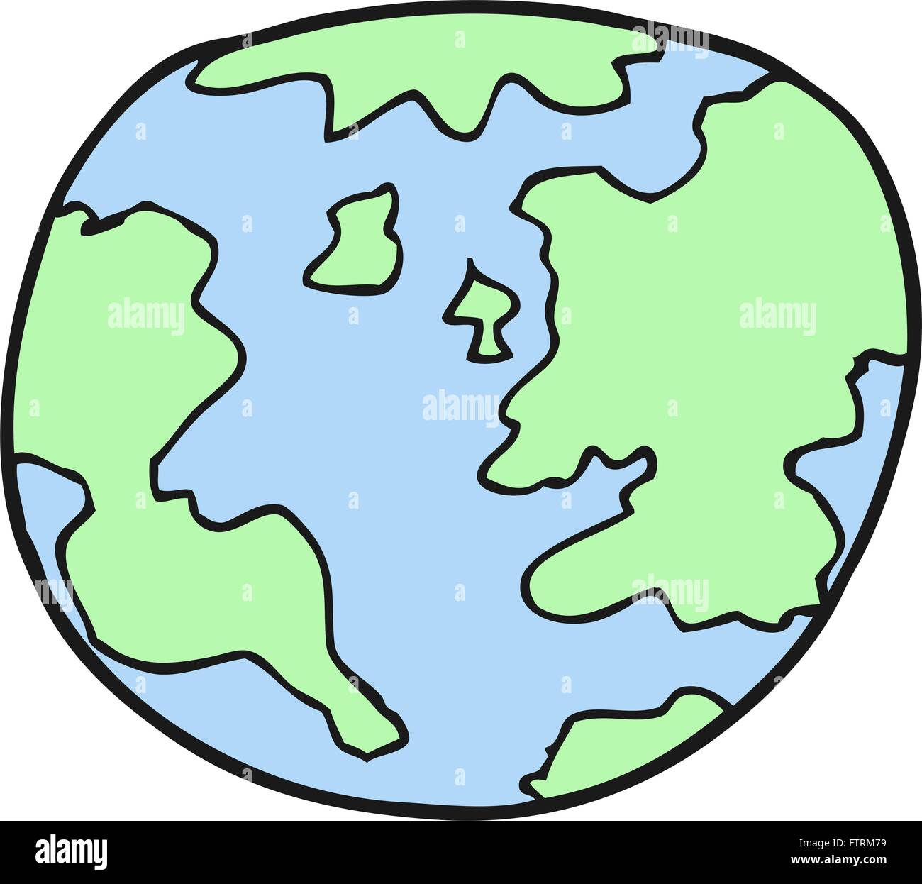 freehand drawn cartoon planet earth Stock Vector Image & Art - Alamy