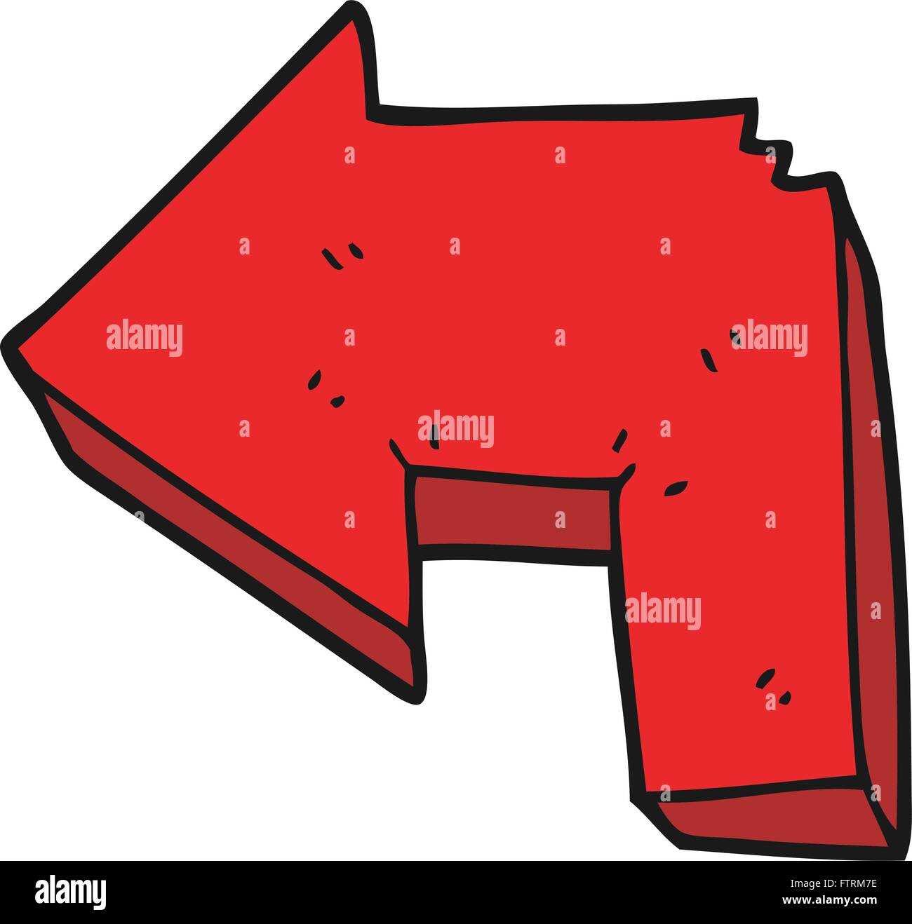 freehand drawn cartoon direction arrow Stock Vector Image & Art - Alamy