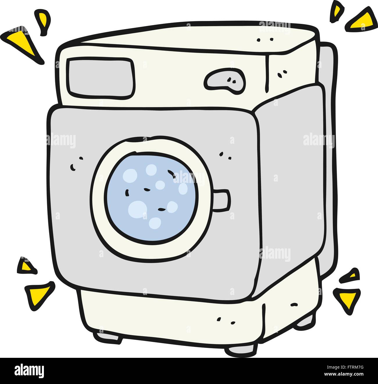 freehand drawn cartoon rumbling washing machine Stock Vector Image ...