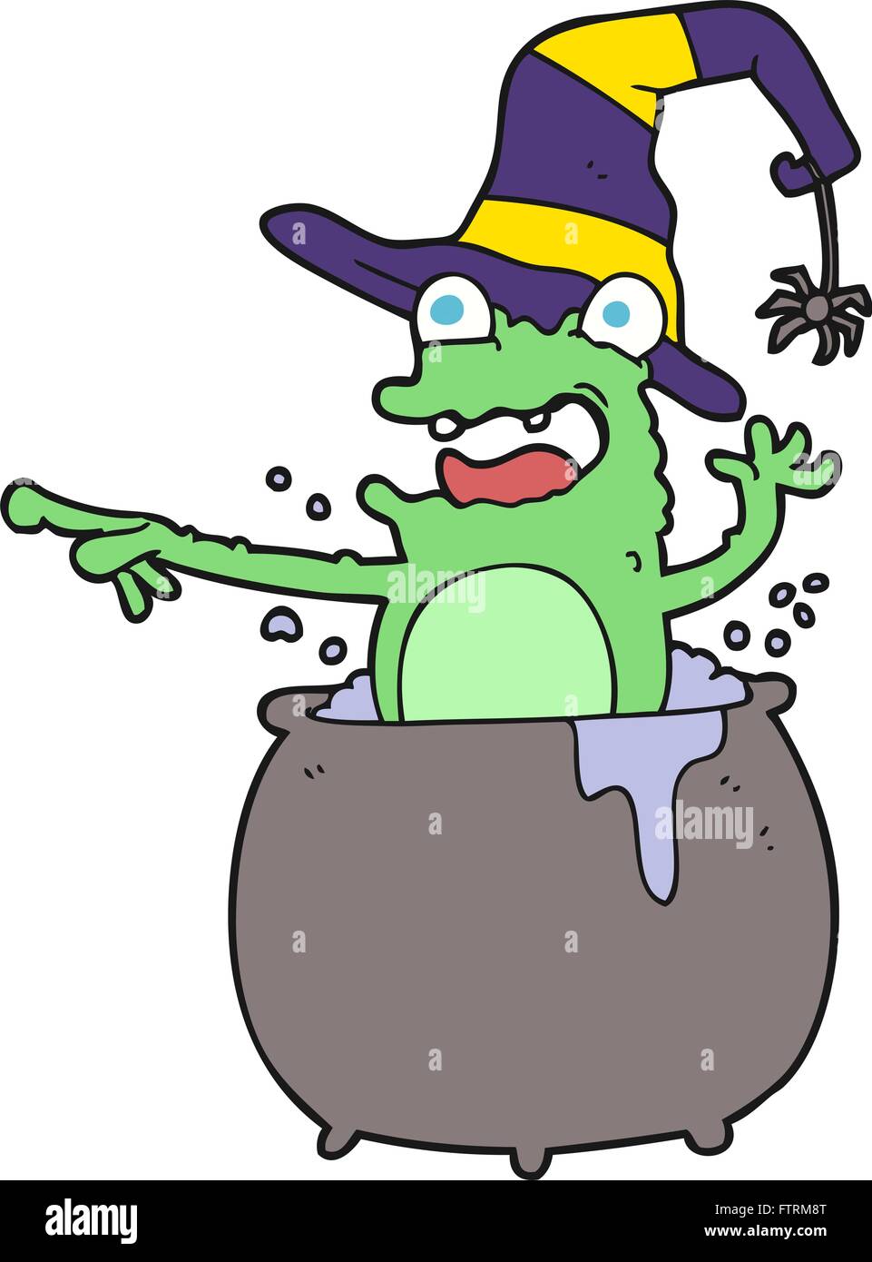 freehand drawn cartoon halloween toad Stock Vector Image & Art - Alamy