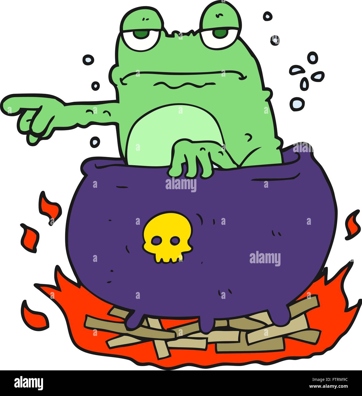 freehand drawn cartoon halloween toad Stock Vector Image & Art - Alamy