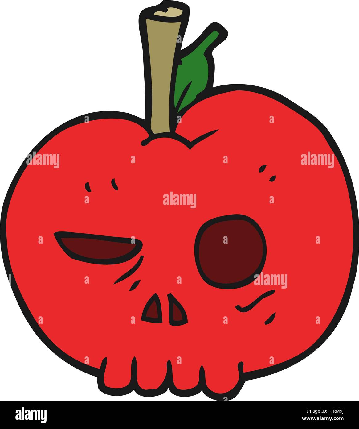 freehand drawn cartoon poison apple Stock Vector Image & Art - Alamy
