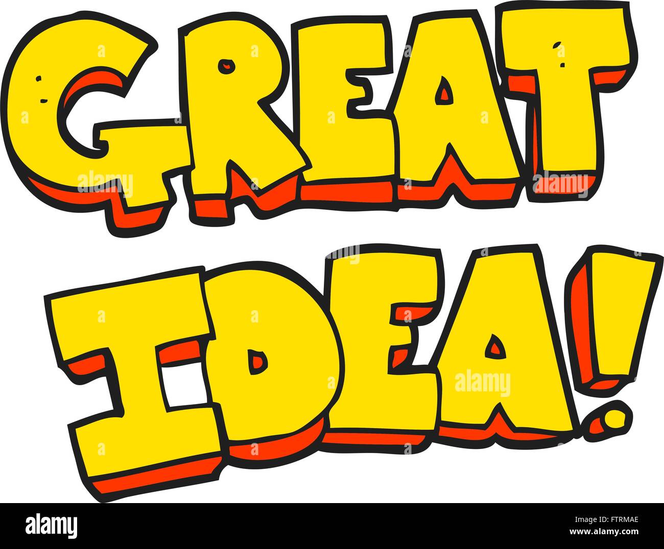 freehand drawn cartoon GREAT IDEA symbol Stock Vector Image & Art - Alamy