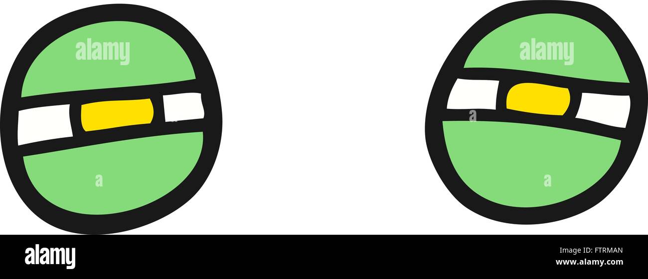 freehand drawn cartoon narrowed alien eyes Stock Vector Image & Art - Alamy