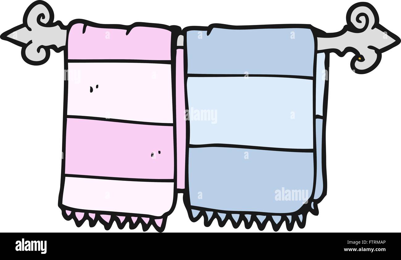 Freehand Drawn Cartoon Bathroom Towels Stock Vector Image And Art Alamy