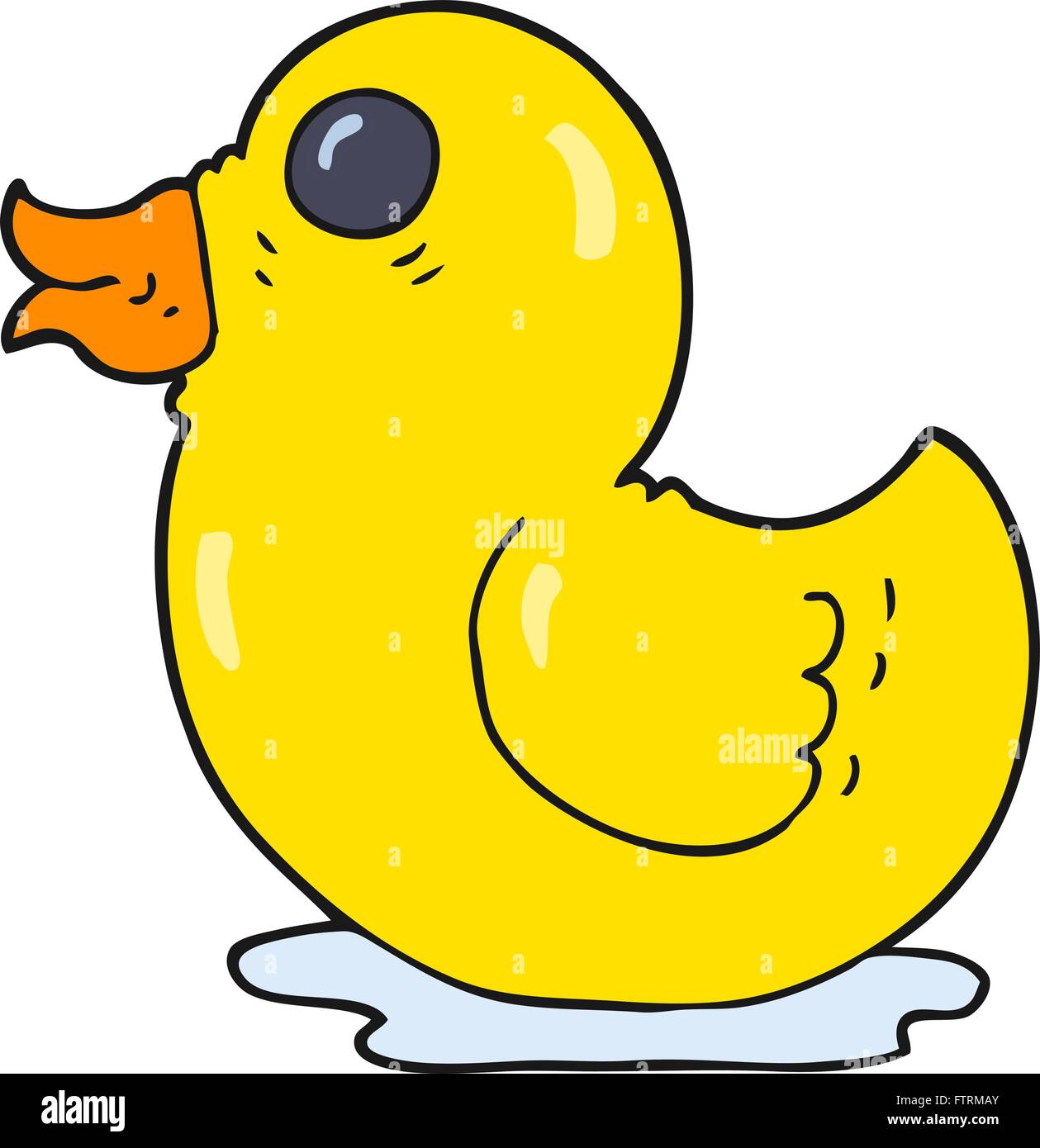 freehand drawn cartoon rubber duck Stock Vector Image & Art - Alamy