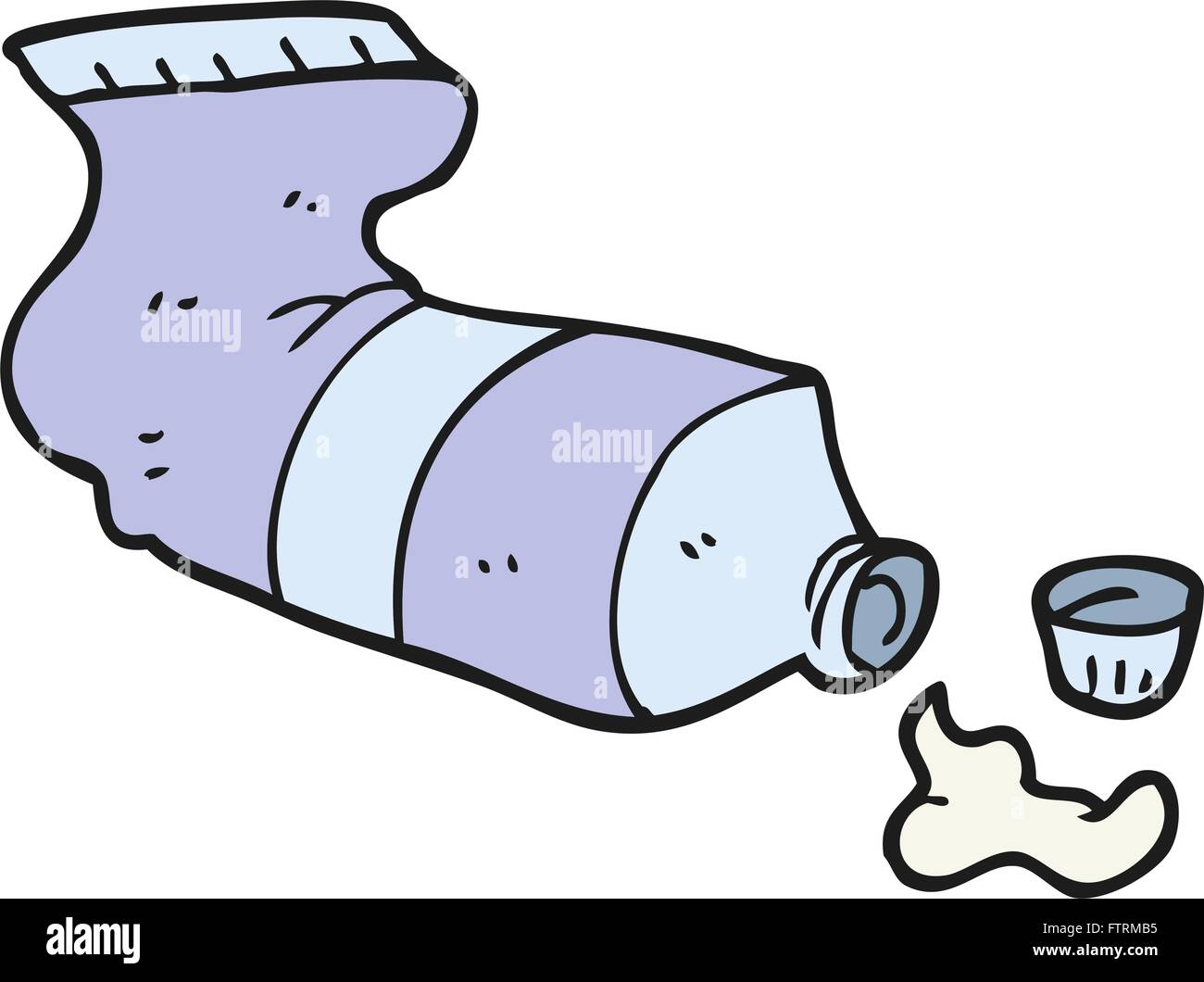 freehand drawn cartoon squeezed tube of toothpaste Stock Vector Image ...