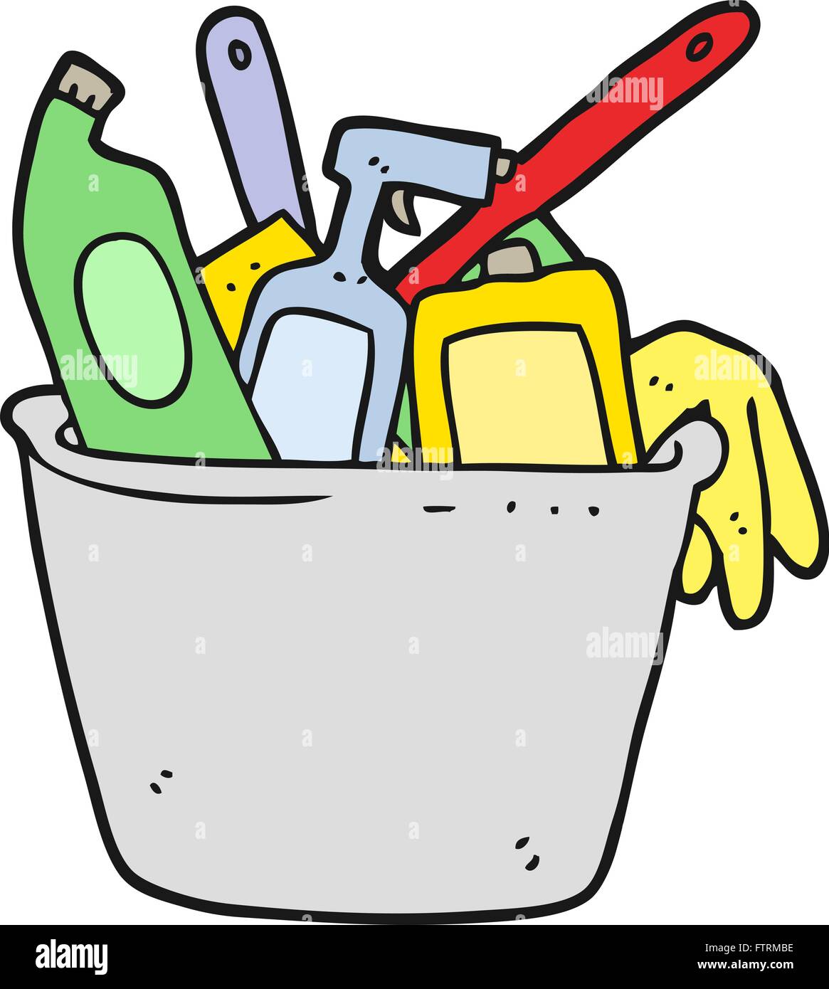 Cleaning products freehand retro cartoon hi-res stock photography and ...