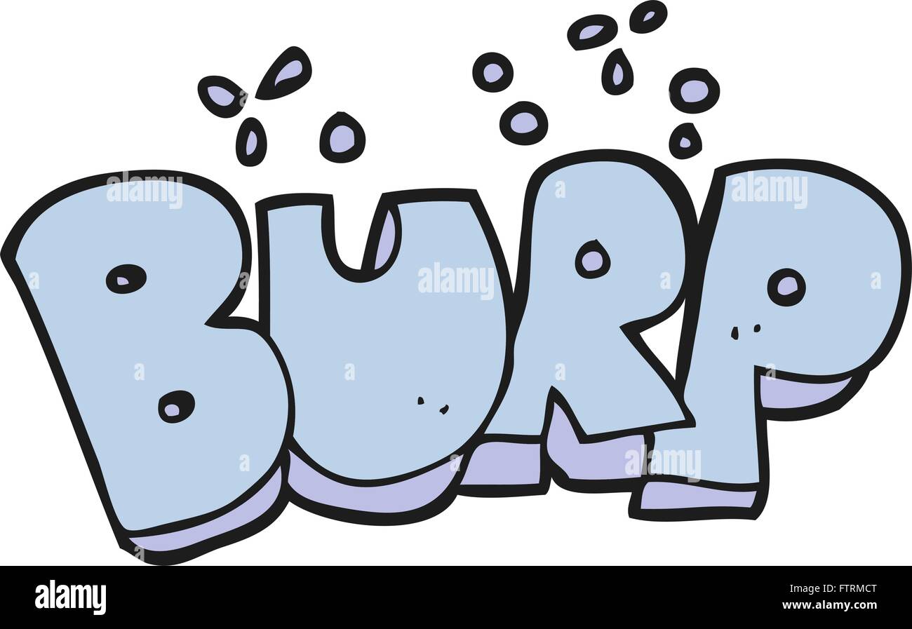freehand drawn cartoon burp text Stock Vector Image & Art - Alamy