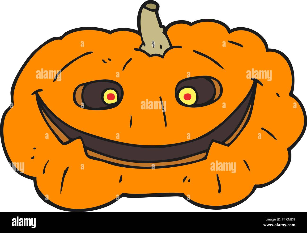 freehand drawn cartoon pumpkin Stock Vector Image & Art - Alamy