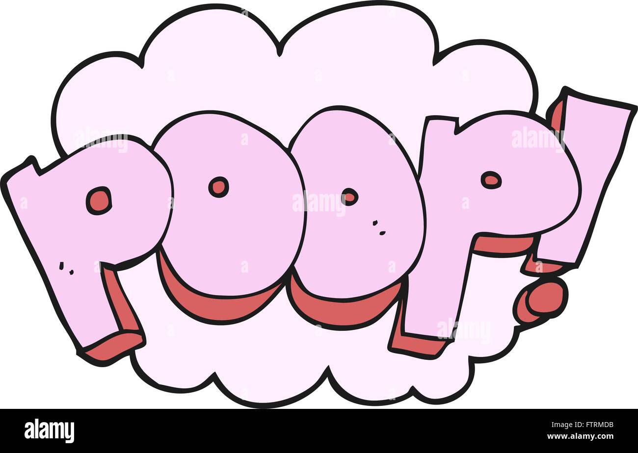 freehand drawn cartoon poop! text Stock Vector Image & Art - Alamy