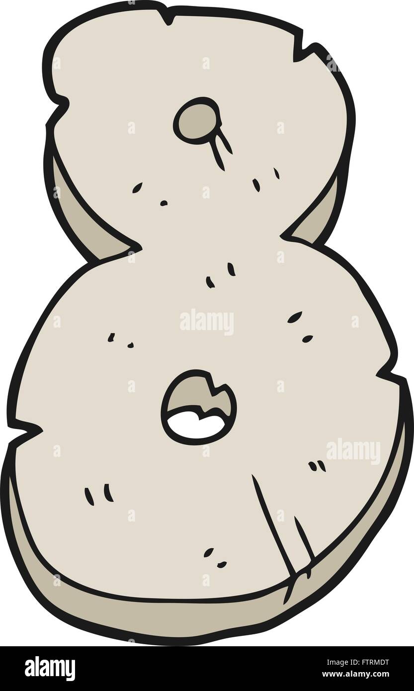 freehand drawn cartoon stone number eight Stock Vector Image & Art - Alamy