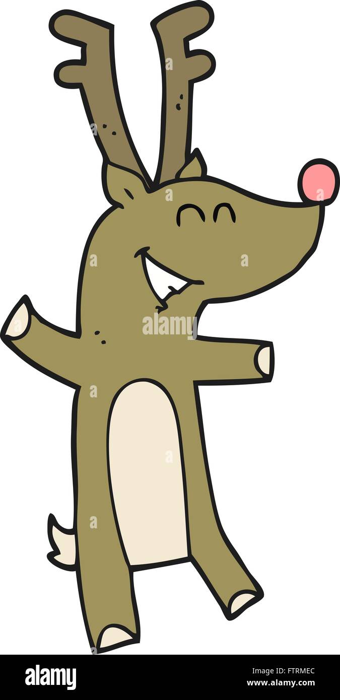 freehand drawn cartoon reindeer Stock Vector Image & Art - Alamy
