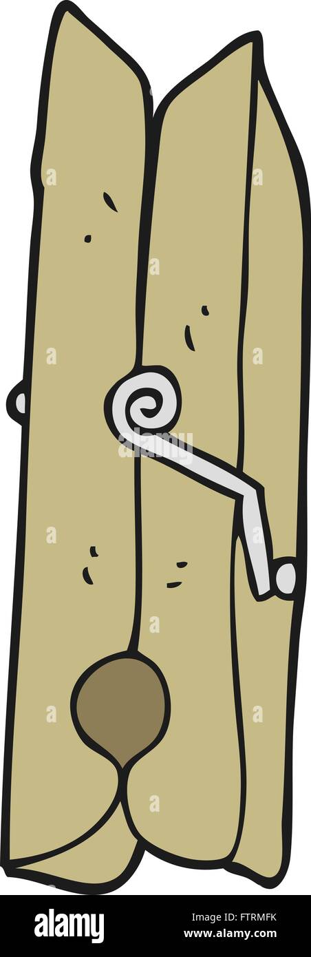 freehand drawn cartoon wooden peg Stock Vector Image & Art - Alamy