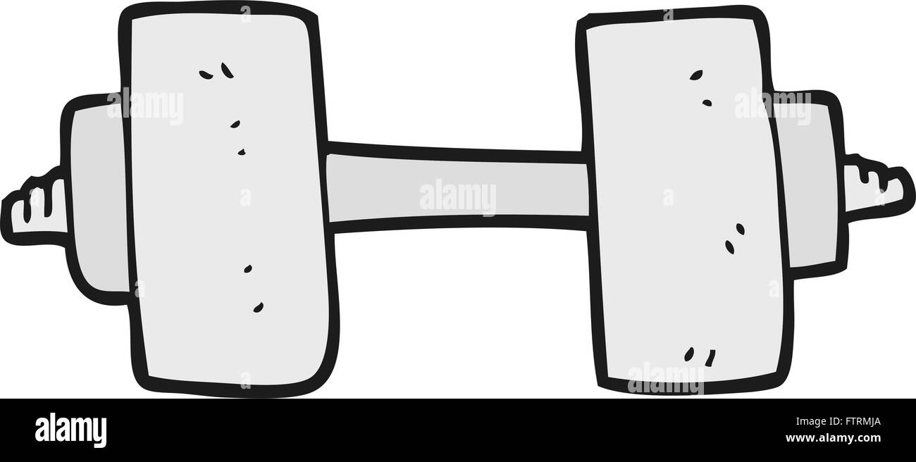 freehand drawn cartoon dumbbell Stock Vector Image & Art - Alamy