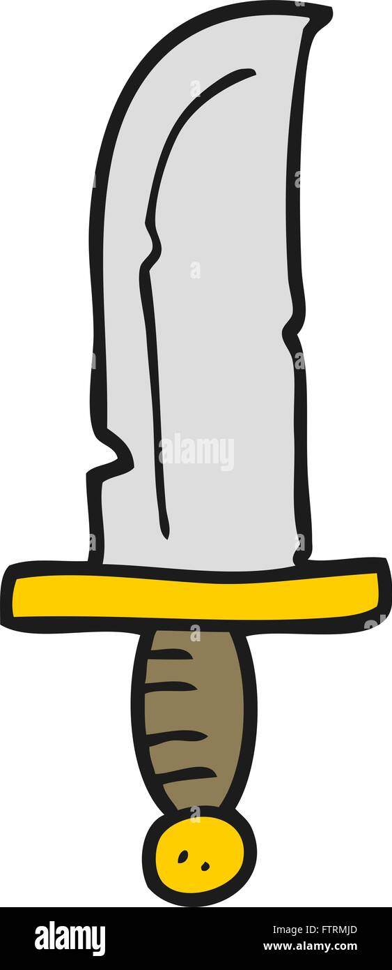 freehand drawn cartoon knife Stock Vector Image & Art - Alamy