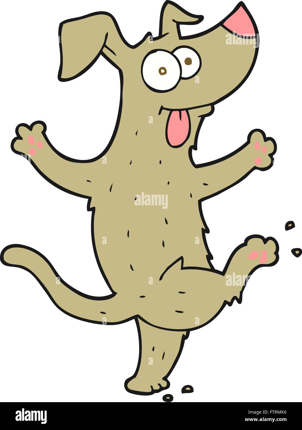 freehand drawn cartoon dancing dog Stock Vector Image & Art - Alamy