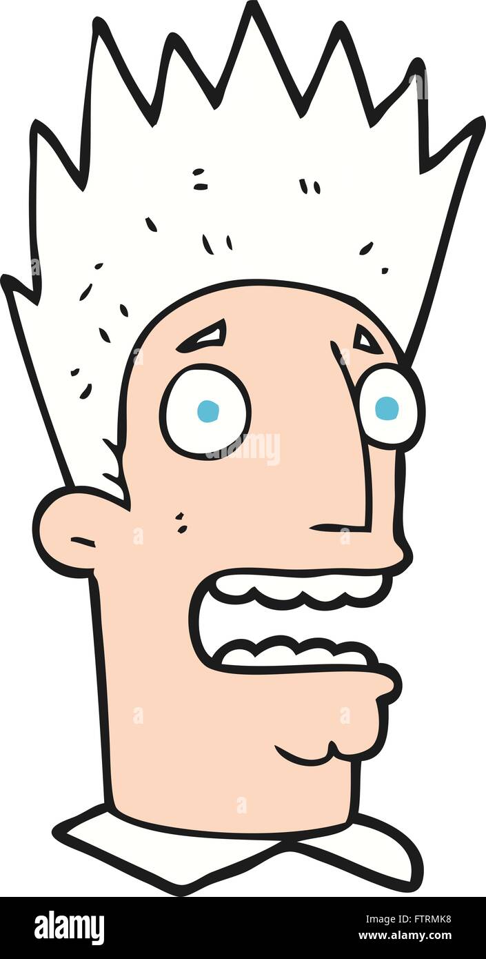 freehand drawn cartoon shocked man Stock Vector Image & Art - Alamy