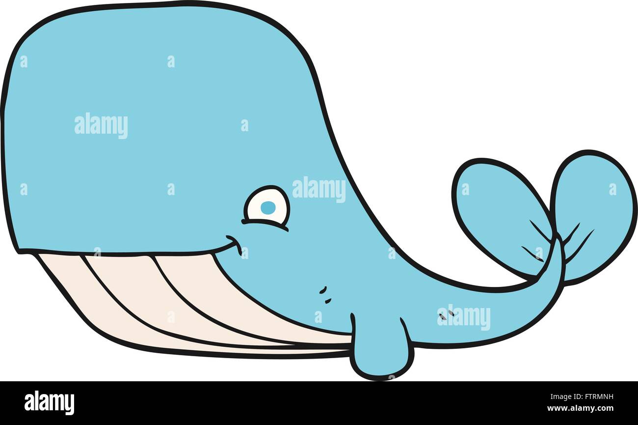 freehand drawn cartoon happy whale Stock Vector Image & Art - Alamy