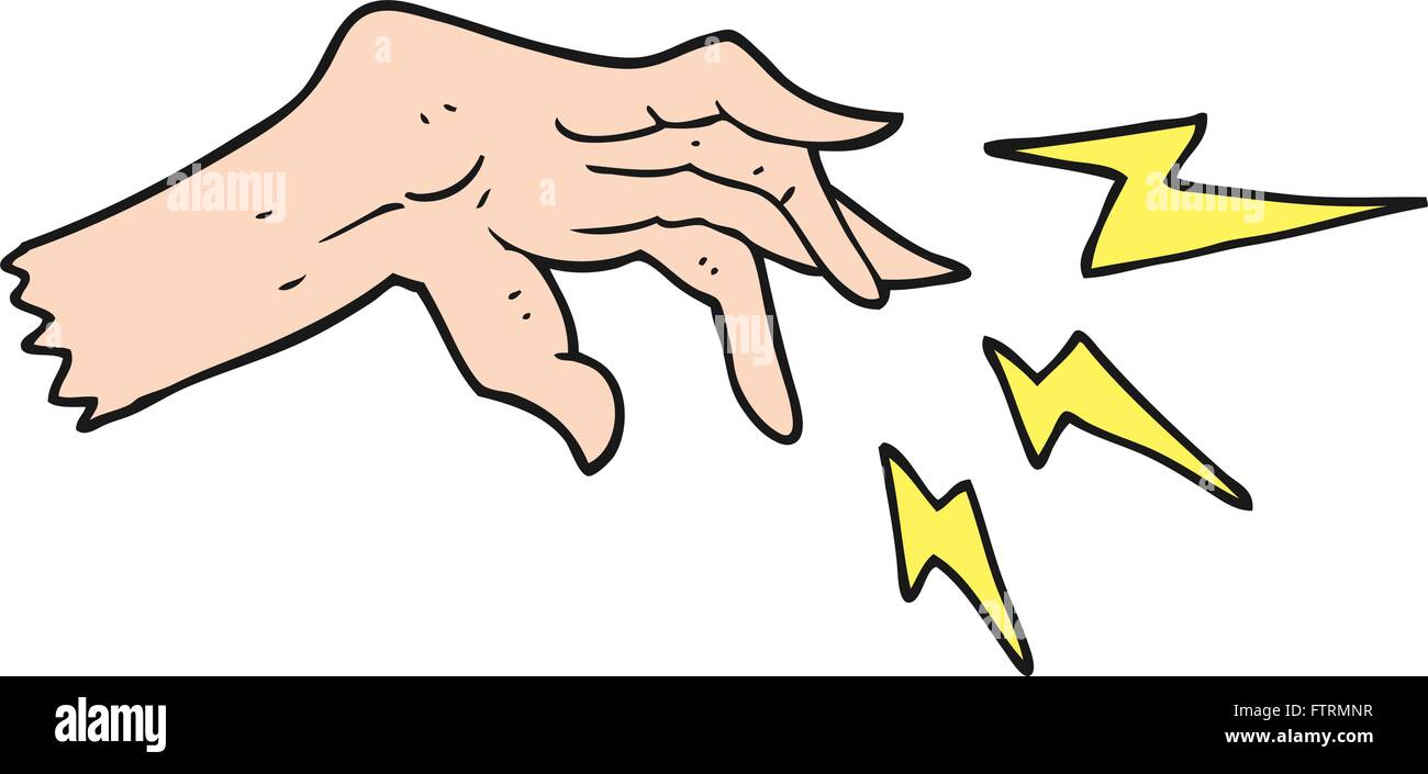 freehand drawn cartoon hand casting spell Stock Vector Image & Art - Alamy