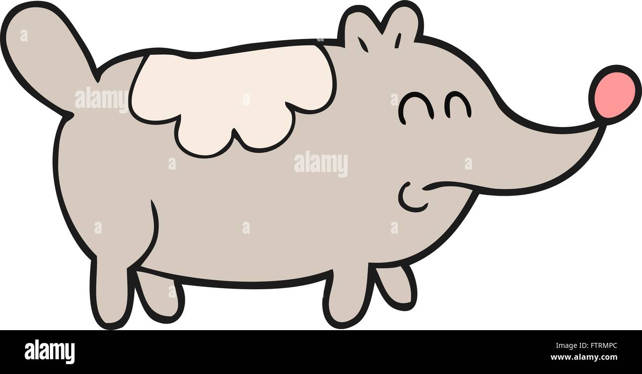 freehand drawn cartoon small fat dog Stock Vector Image & Art - Alamy