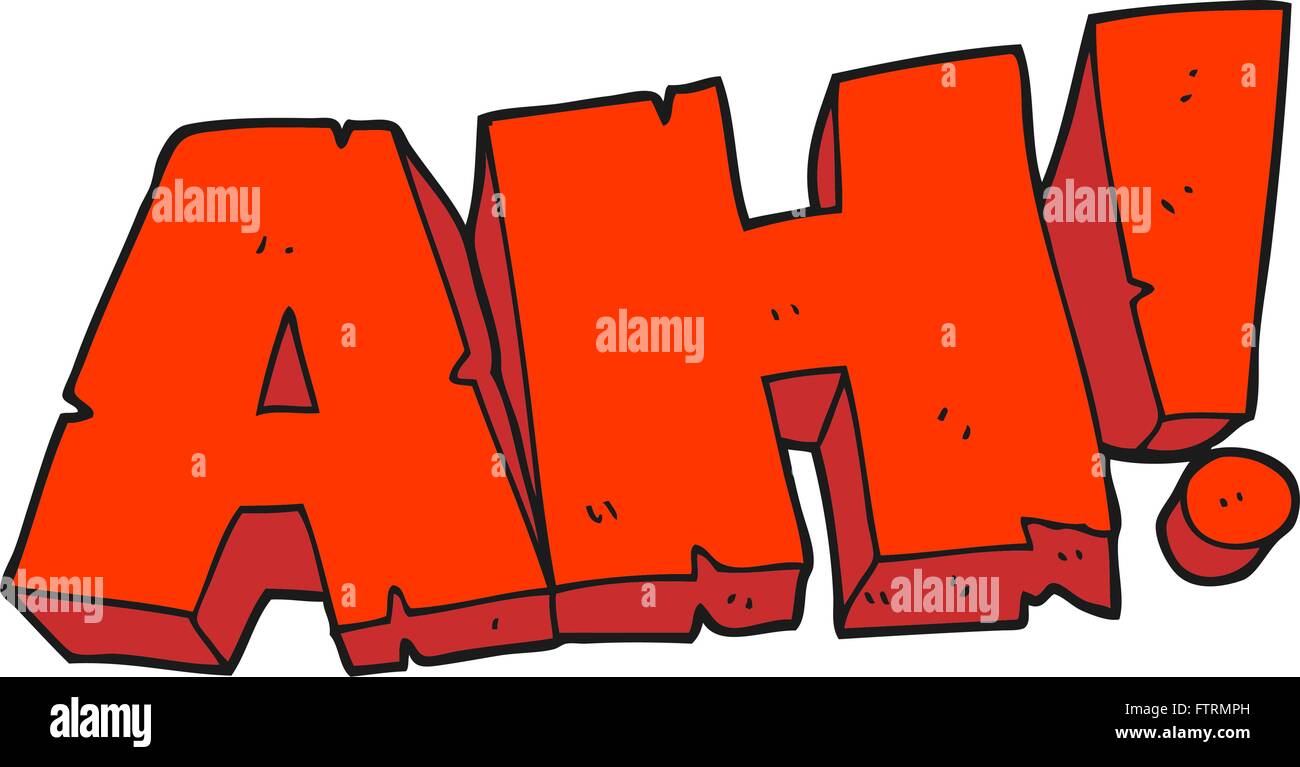 Freehand drawn cartoon ah shout Stock Vector Images - Alamy