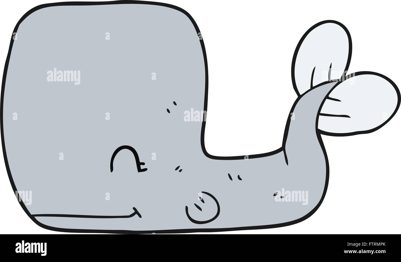 freehand drawn cartoon happy whale Stock Vector Image & Art - Alamy