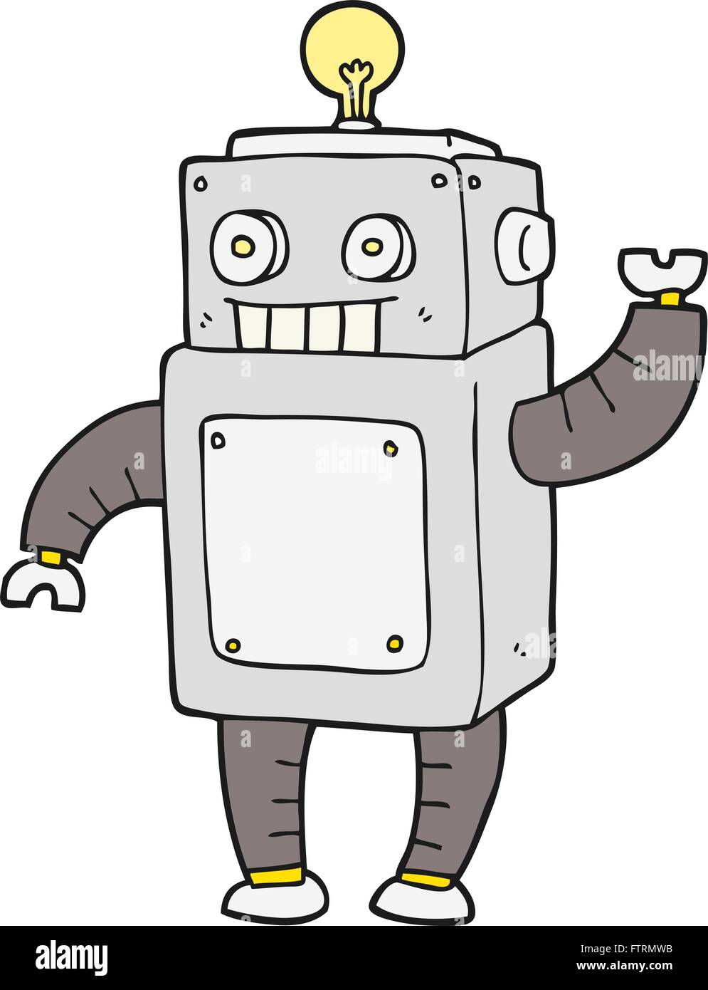 freehand drawn cartoon robot Stock Vector Image & Art - Alamy