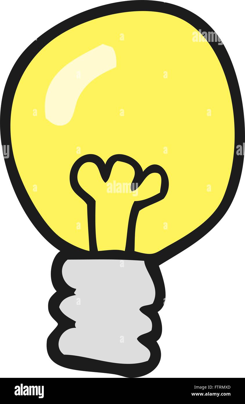 freehand drawn cartoon light bulb Stock Vector Image & Art - Alamy