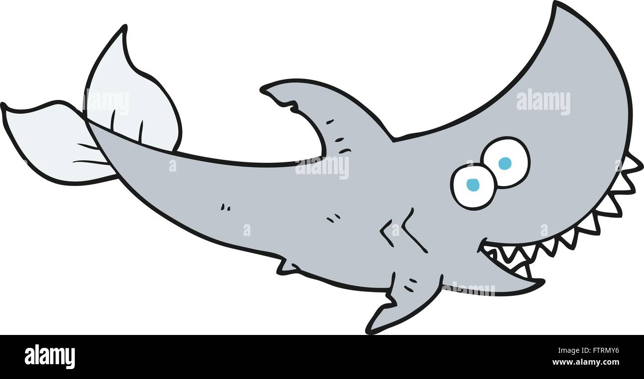 freehand drawn cartoon shark Stock Vector Image & Art - Alamy