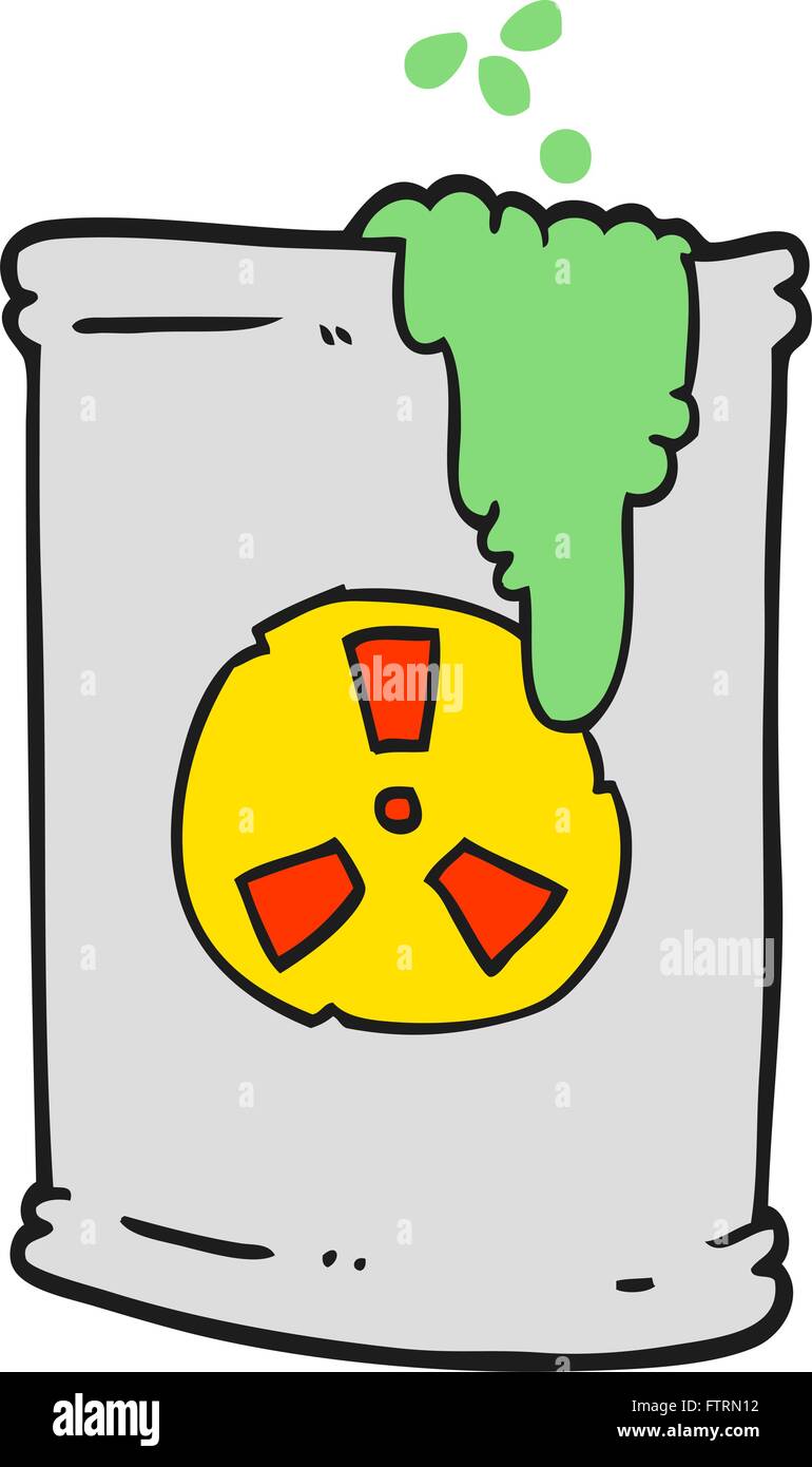 freehand drawn cartoon radioactive waste Stock Vector Image & Art - Alamy
