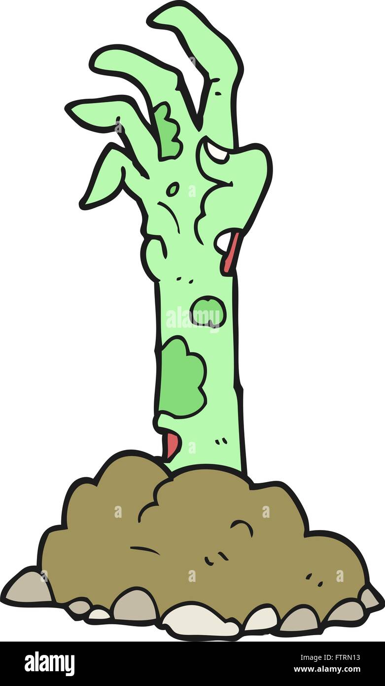 Cartoon zombie hand rising from hi-res stock photography and images - Alamy