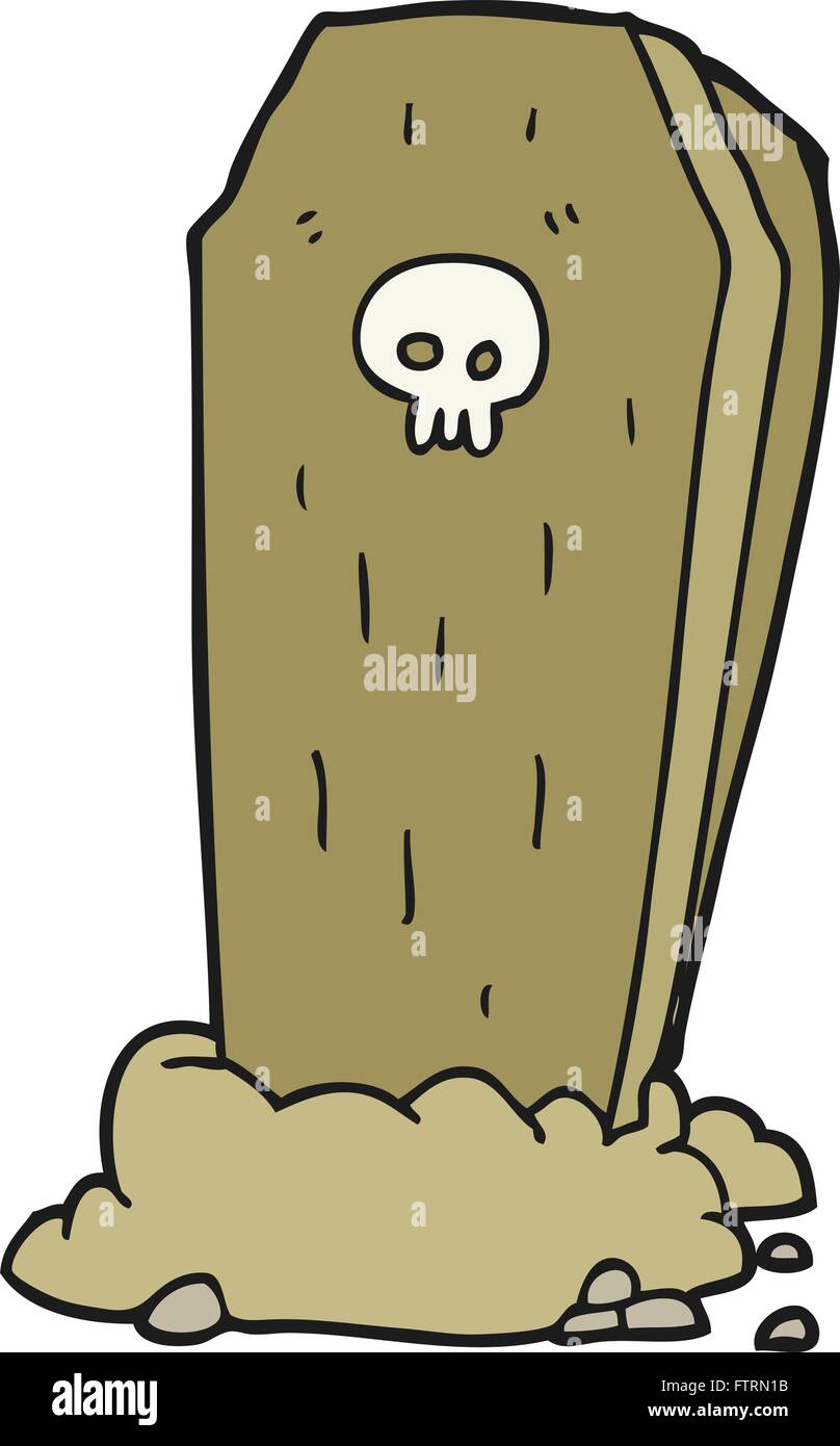freehand drawn cartoon spooky coffin Stock Vector Image & Art - Alamy