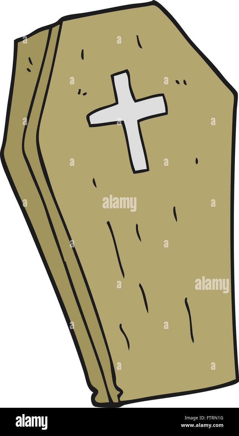 freehand drawn cartoon spooky coffin Stock Vector Image & Art - Alamy