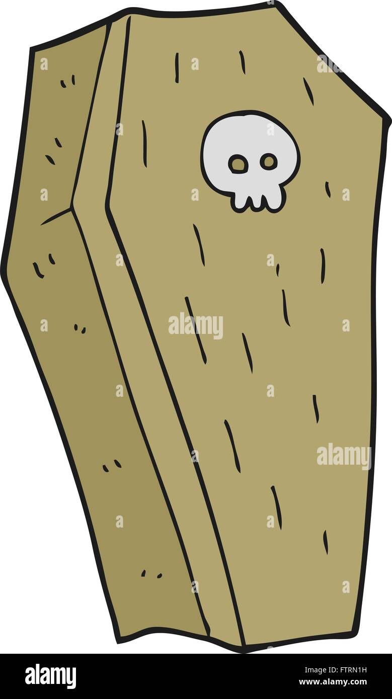 freehand drawn cartoon spooky coffin Stock Vector Image & Art - Alamy