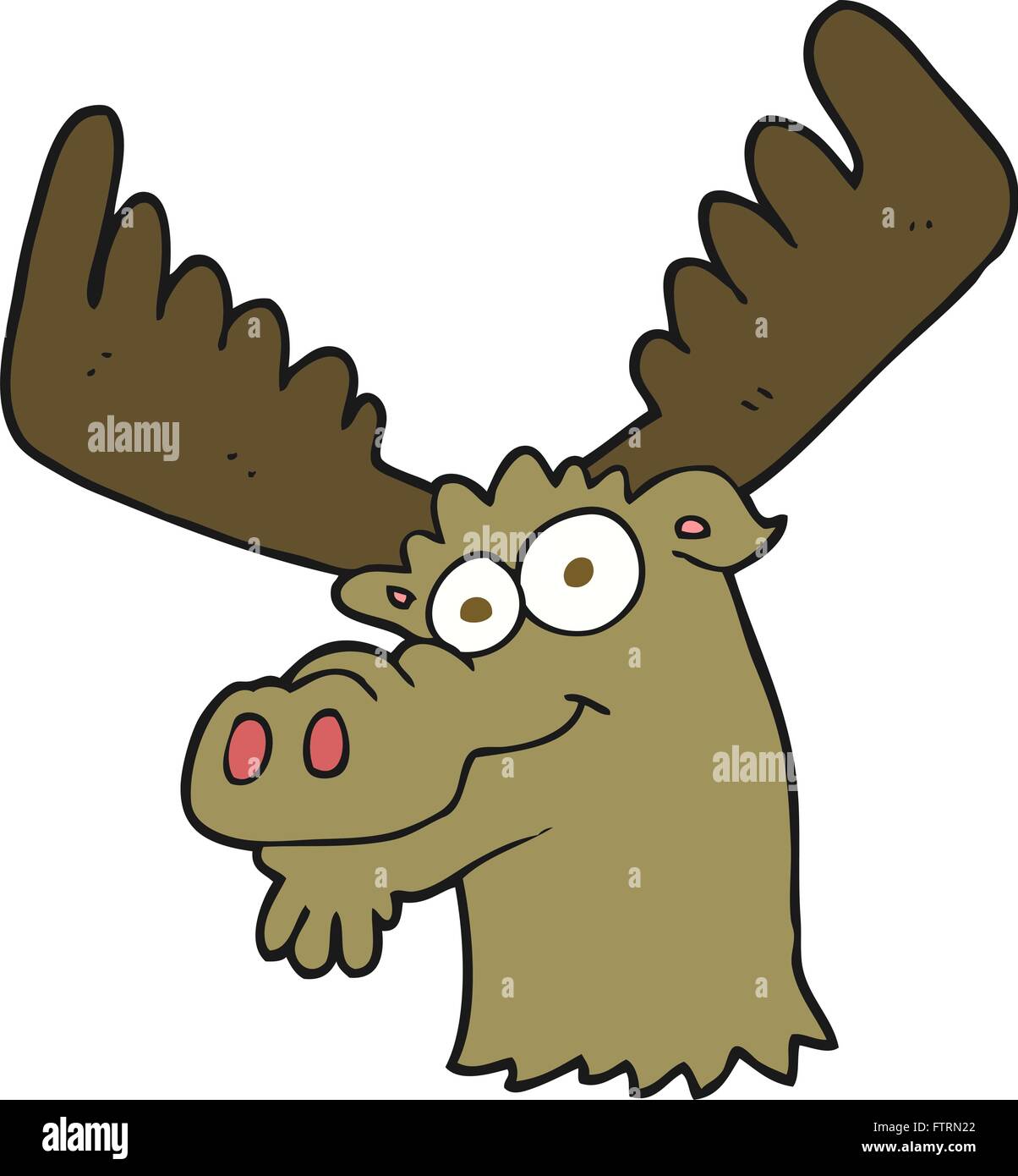 freehand drawn cartoon moose Stock Vector Image & Art - Alamy