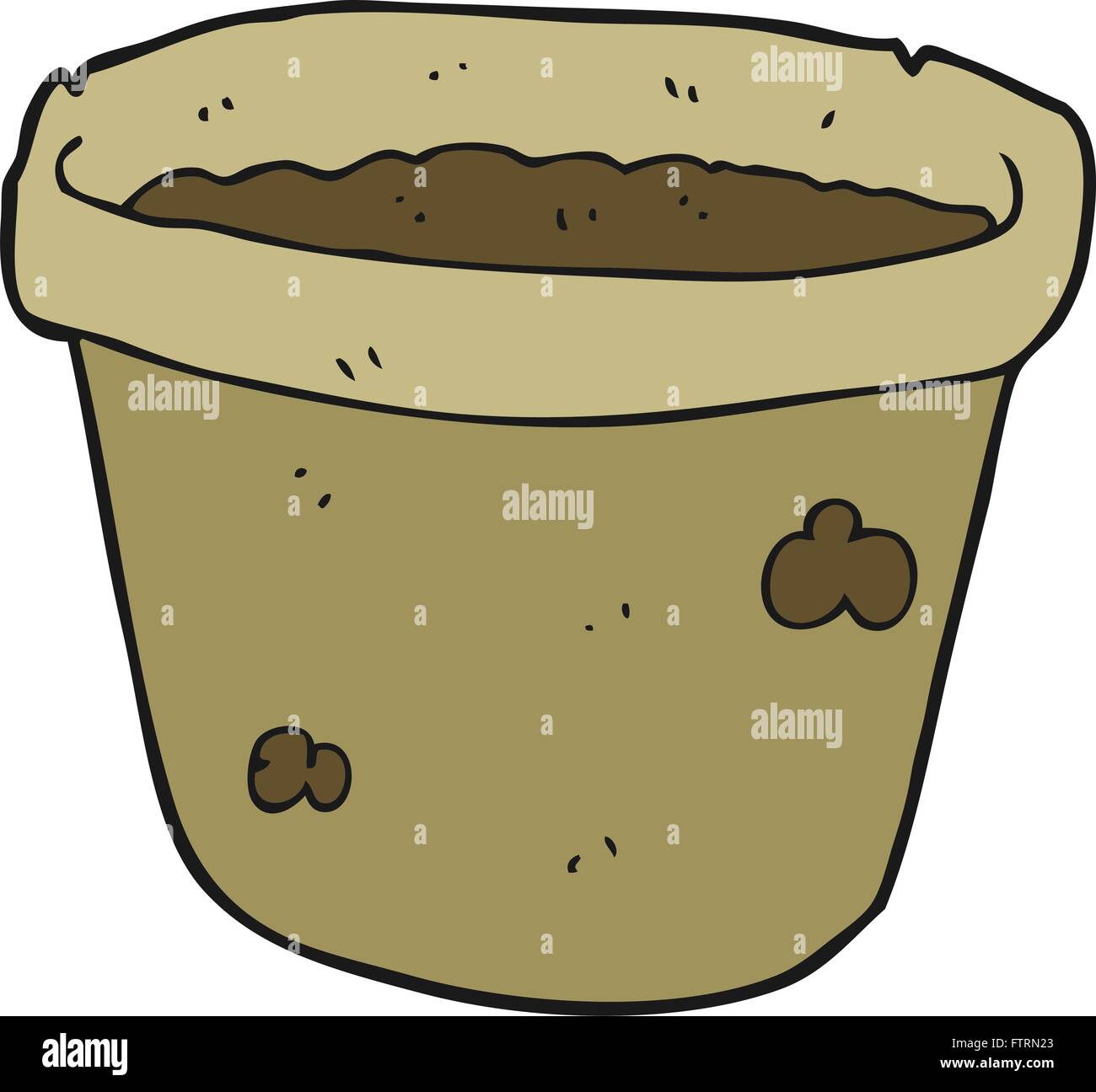 freehand drawn cartoon pot of earth Stock Vector Image & Art - Alamy