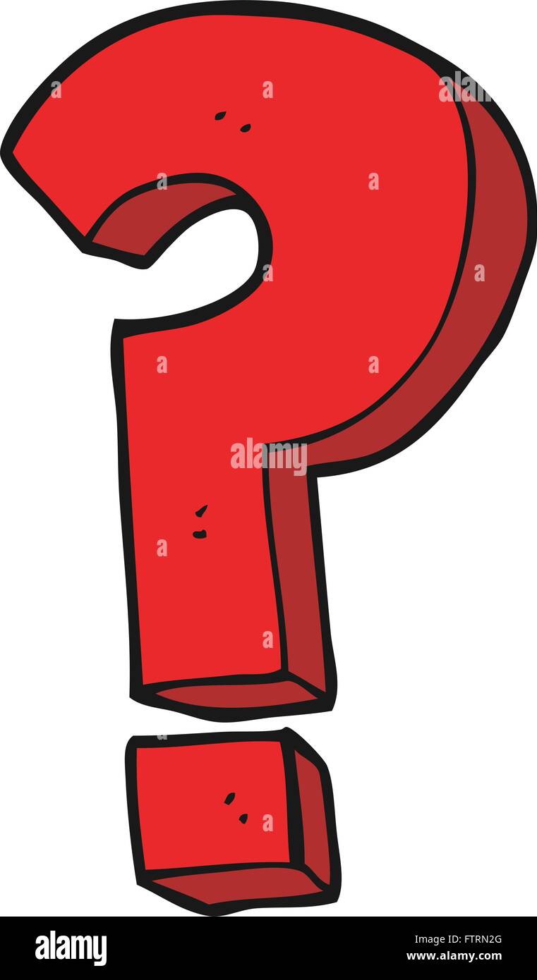 freehand drawn cartoon question mark symbol Stock Vector Image & Art ...