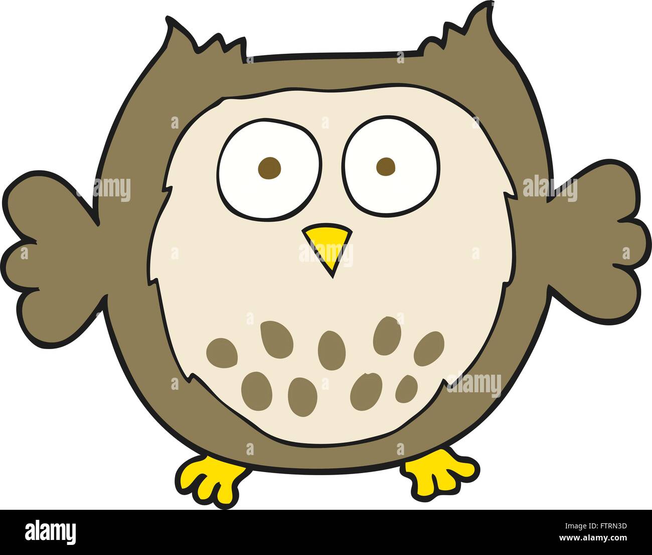 freehand drawn cartoon owl Stock Vector Image & Art - Alamy