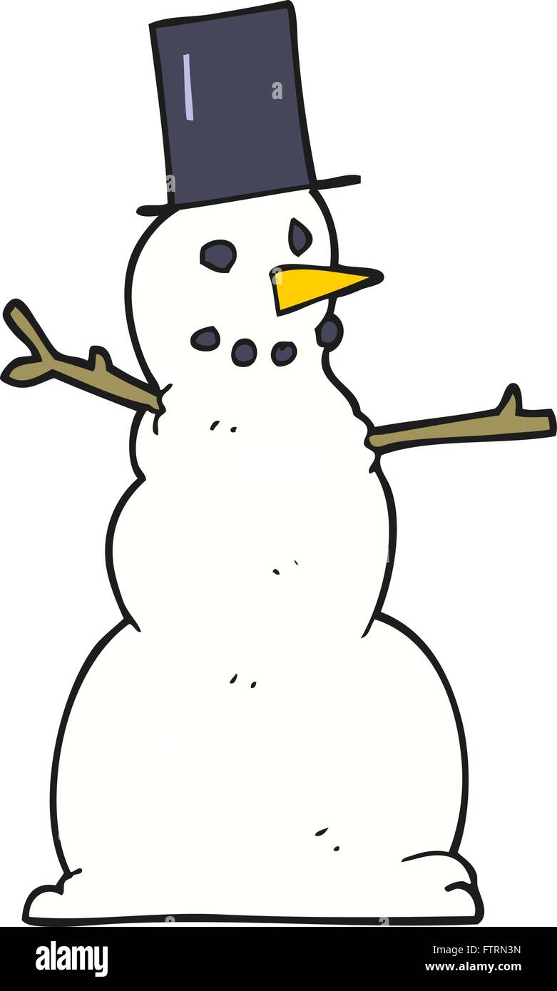 freehand drawn cartoon snowman Stock Vector Image & Art - Alamy