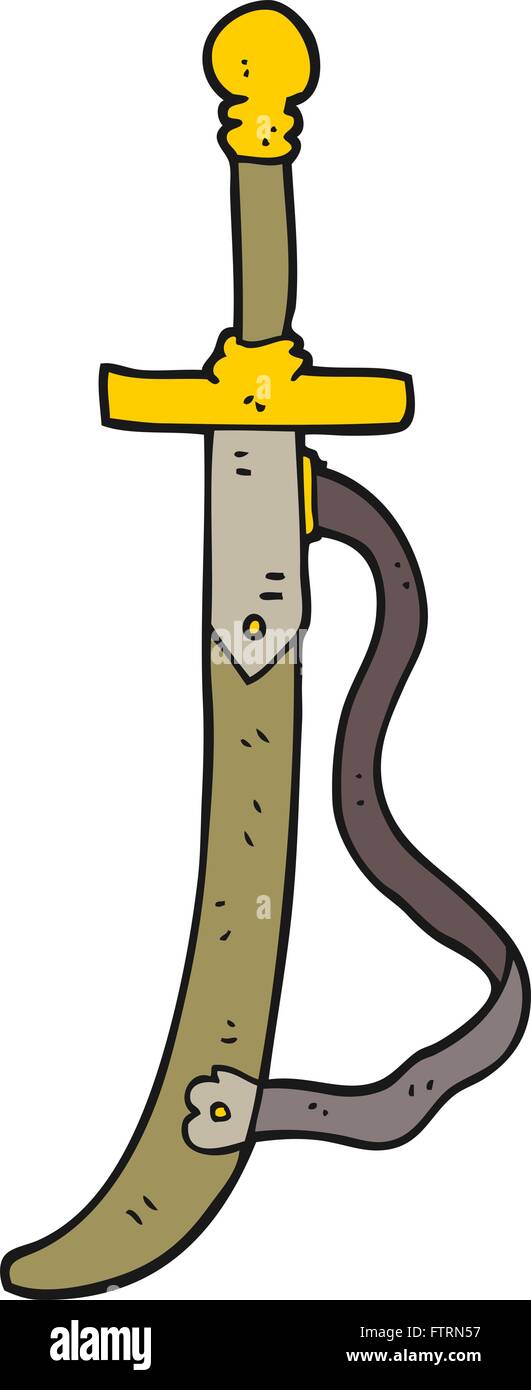 freehand drawn cartoon sword Stock Vector Image & Art - Alamy
