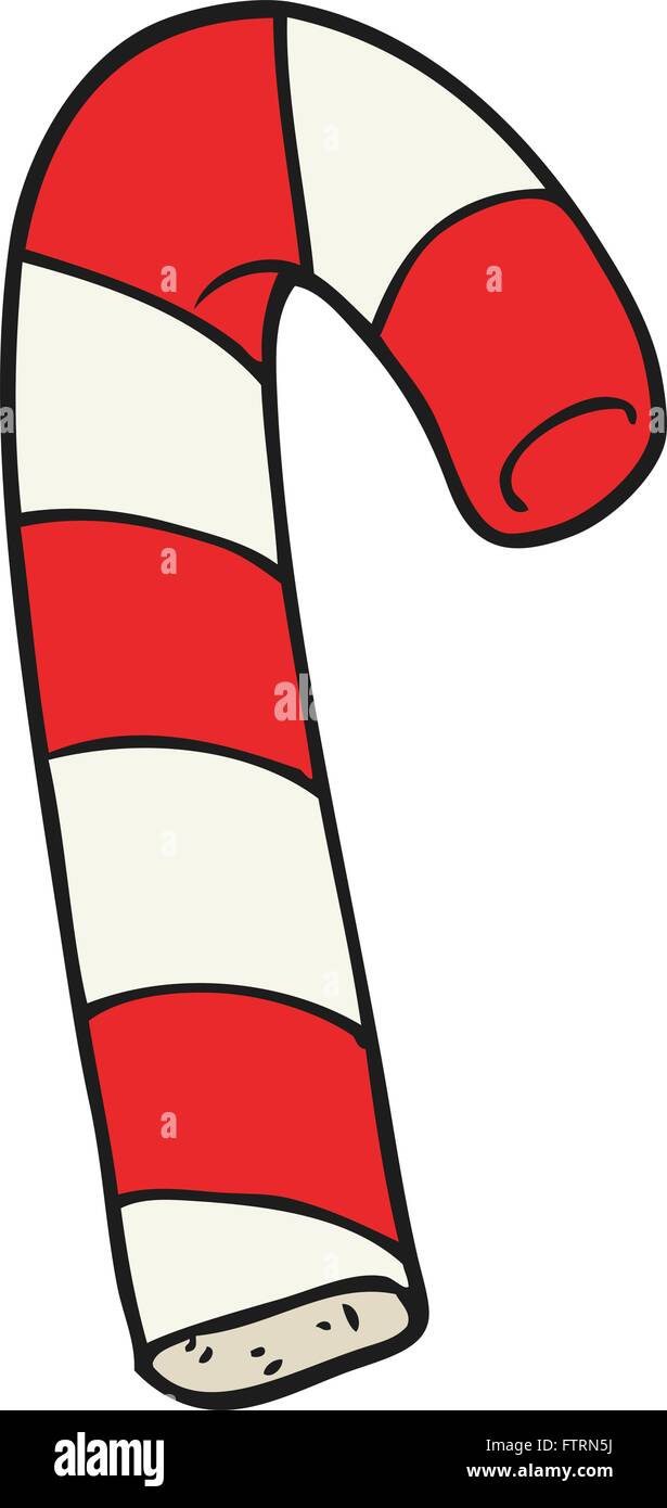 freehand drawn cartoon candy cane Stock Vector Image & Art - Alamy